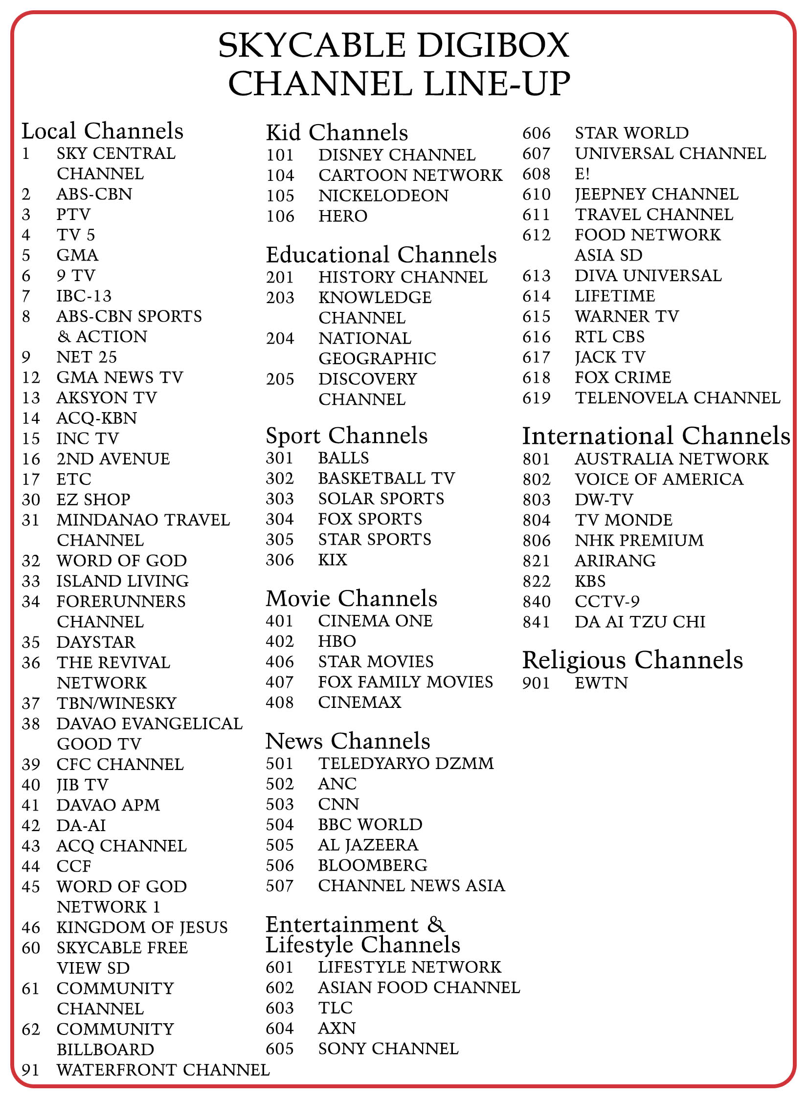 WIHD - TV Channel Guide - Waterfront Hotels & Casinos